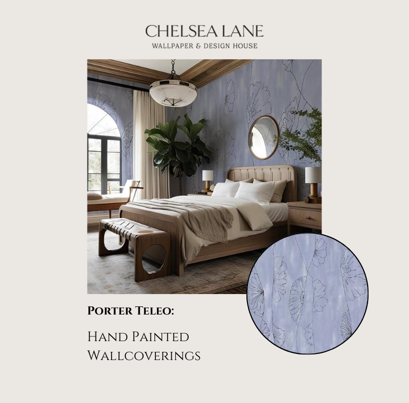 Porter Teleo: Hand Painted Wallcoverings – Chelsea Lane & Company